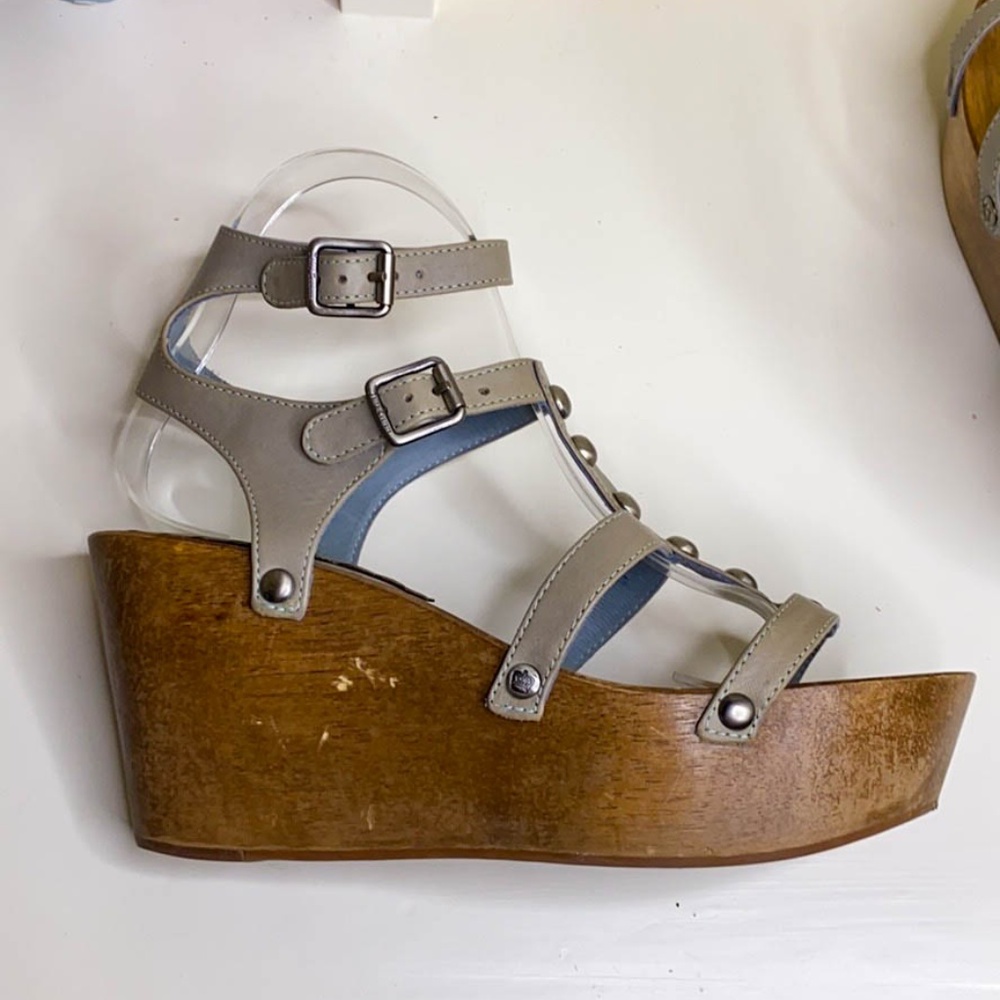 Juicy Couture Platform Wedge Gladiator Sandals - Gem